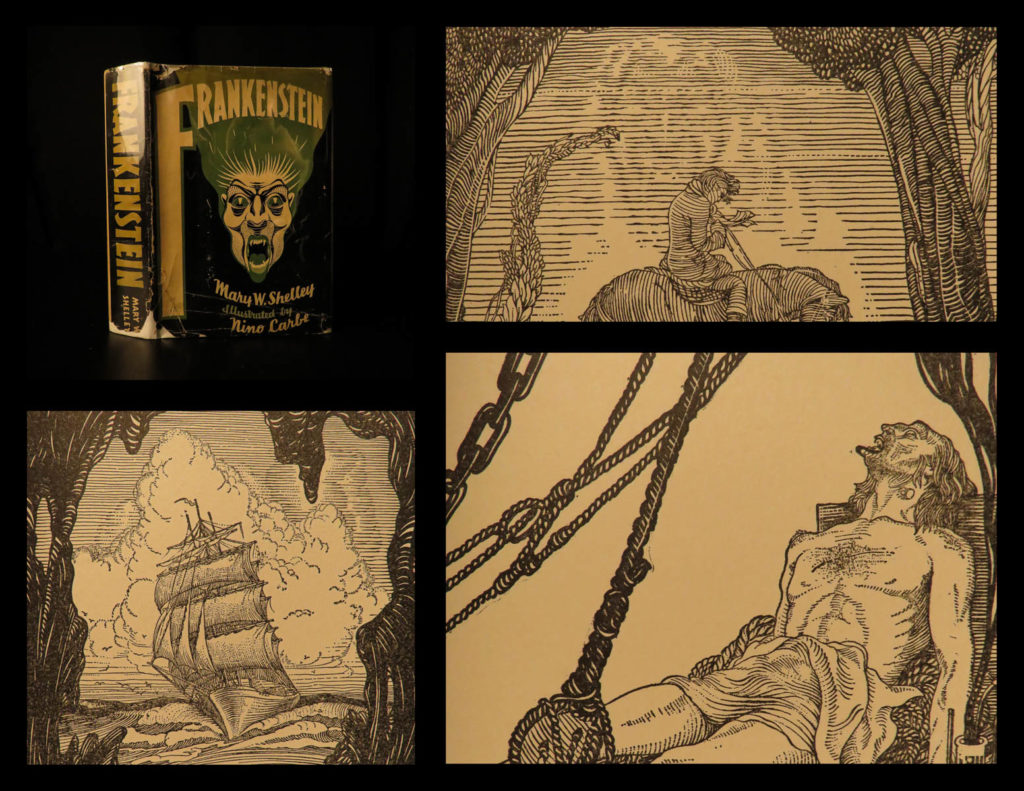 1932 Frankenstein Mary Shelley Classic Horror Macabre Nino Carbe ...