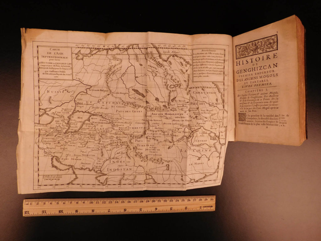 1710 History of GENGHIS KHAN Mongol Empire War China Mongolia MAP ...